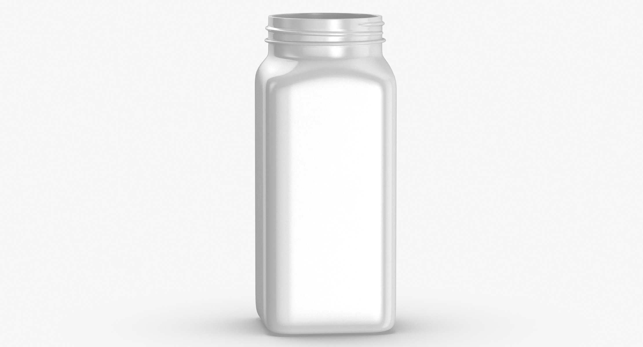 3D 16oz 480ml Plastic Square Bottles White Collection 03 - 2 models - TurboSquid 1955482