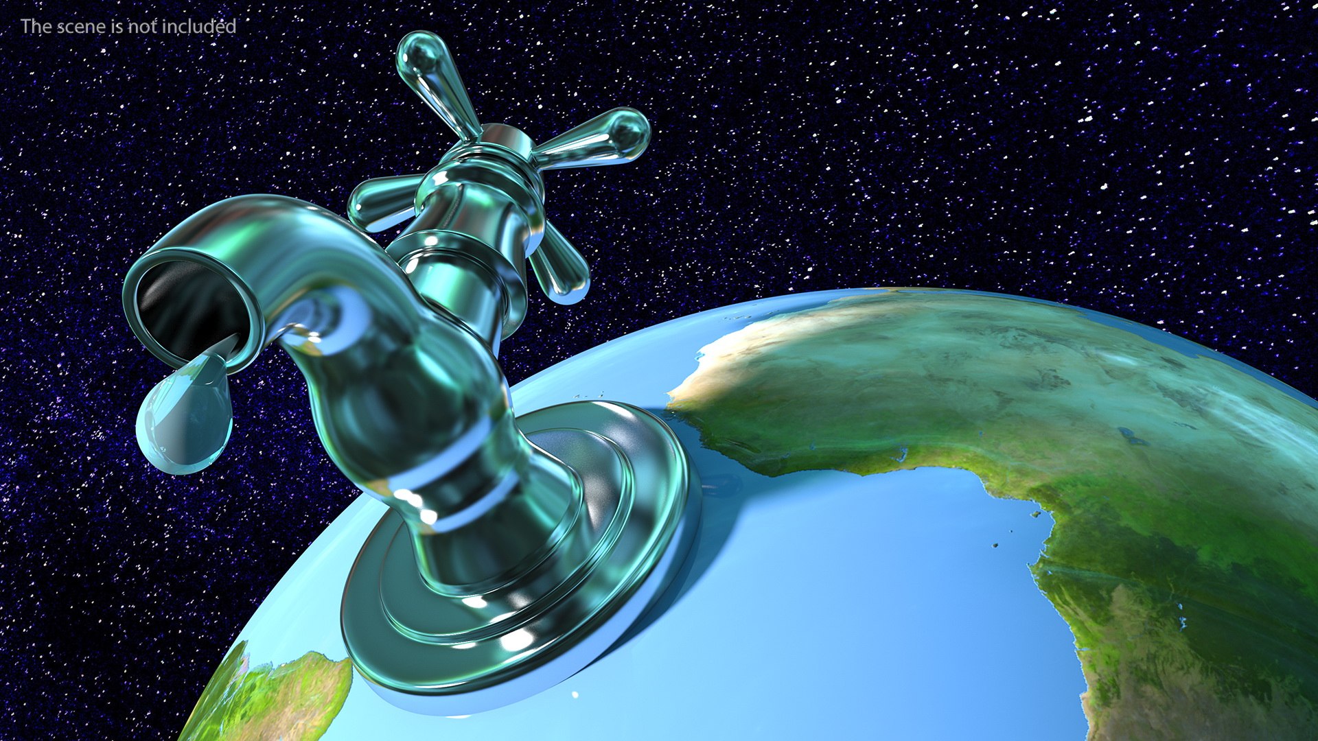 Stylized Earth Faucet Water Tap 3D - TurboSquid 1699086