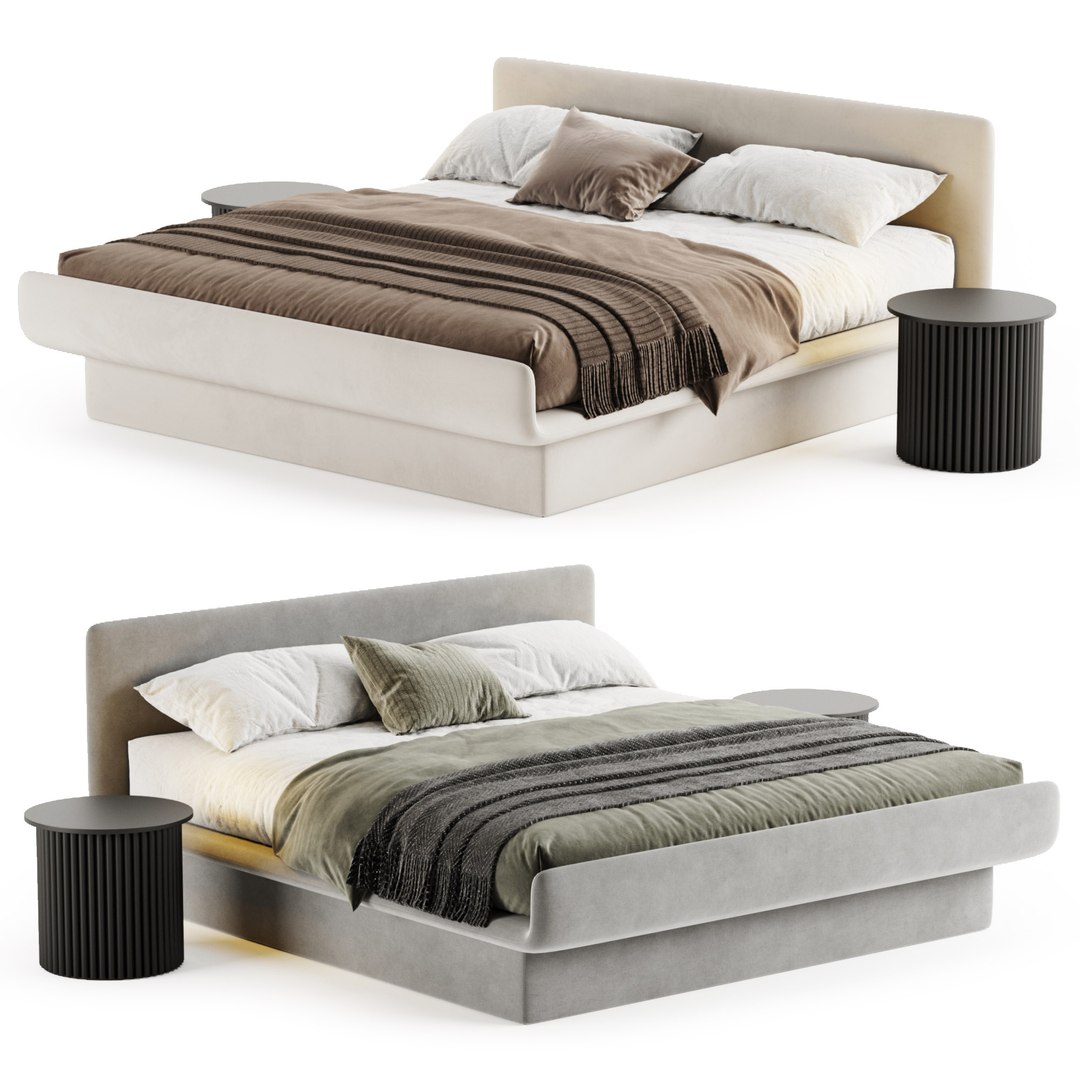 3D LILAS Bed By Gallotti Radice Model - TurboSquid 2116957