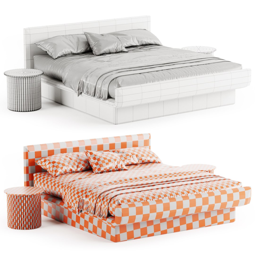 3D LILAS Bed By Gallotti Radice Model - TurboSquid 2116957