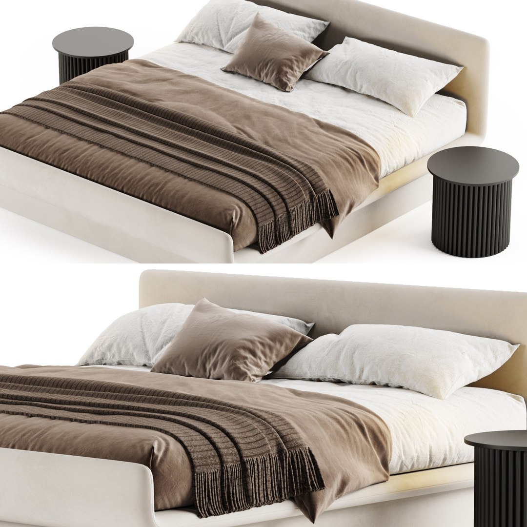 3D LILAS Bed By Gallotti Radice Model - TurboSquid 2116957