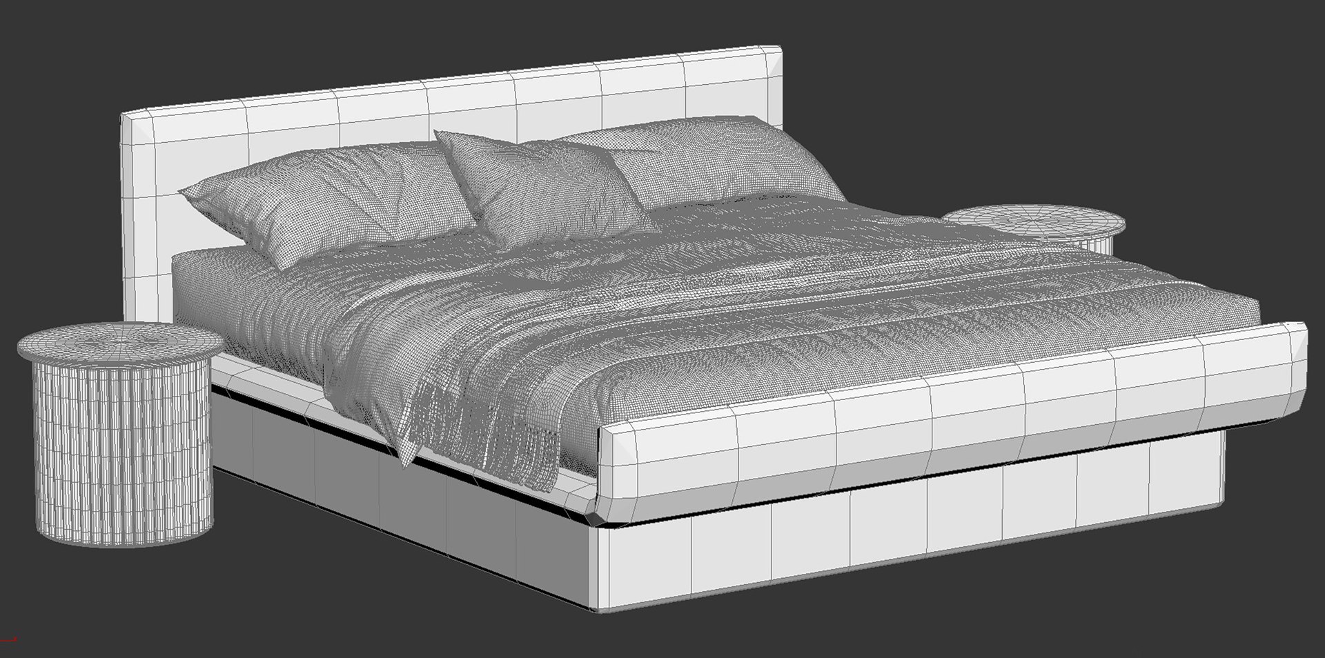 3D LILAS Bed By Gallotti Radice Model - TurboSquid 2116957