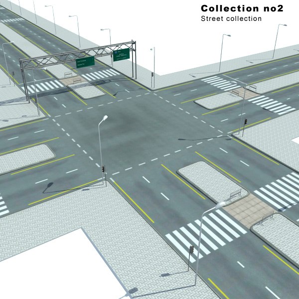 obj street elements objects collections