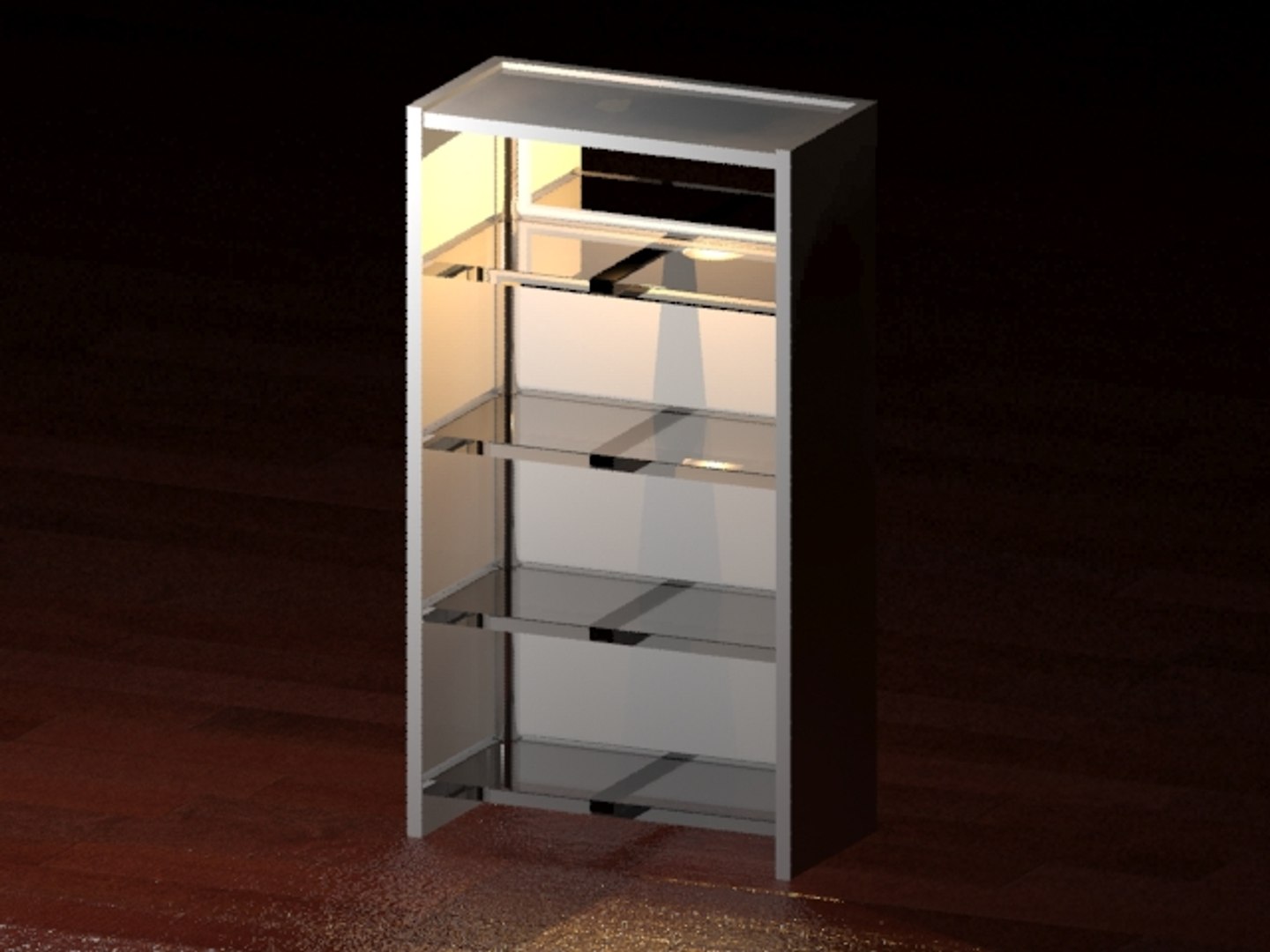 3d bookshelf light model