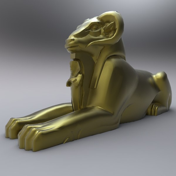 3d ancient egyptian egypt statues model