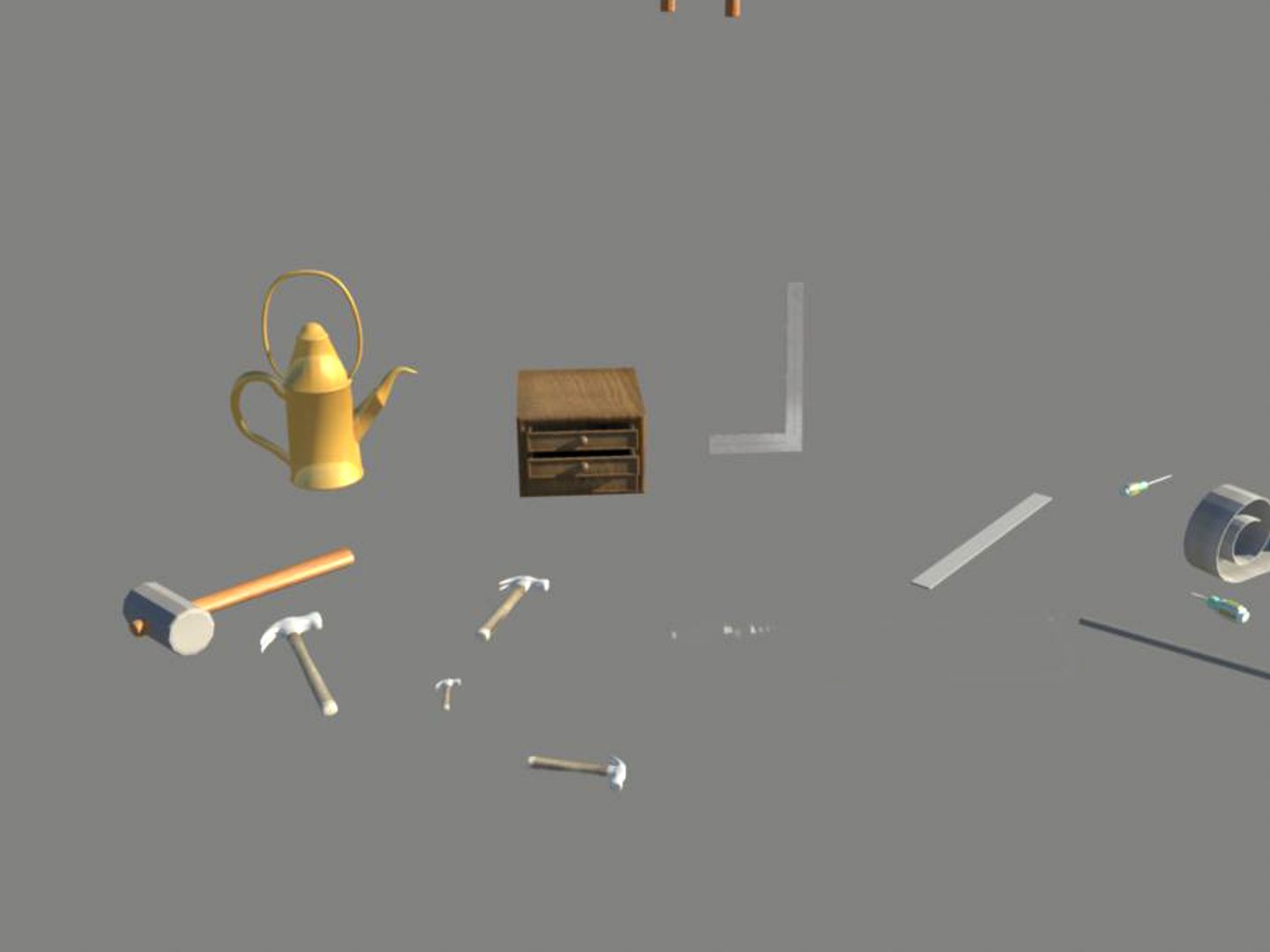 3d model workshop tools pliers