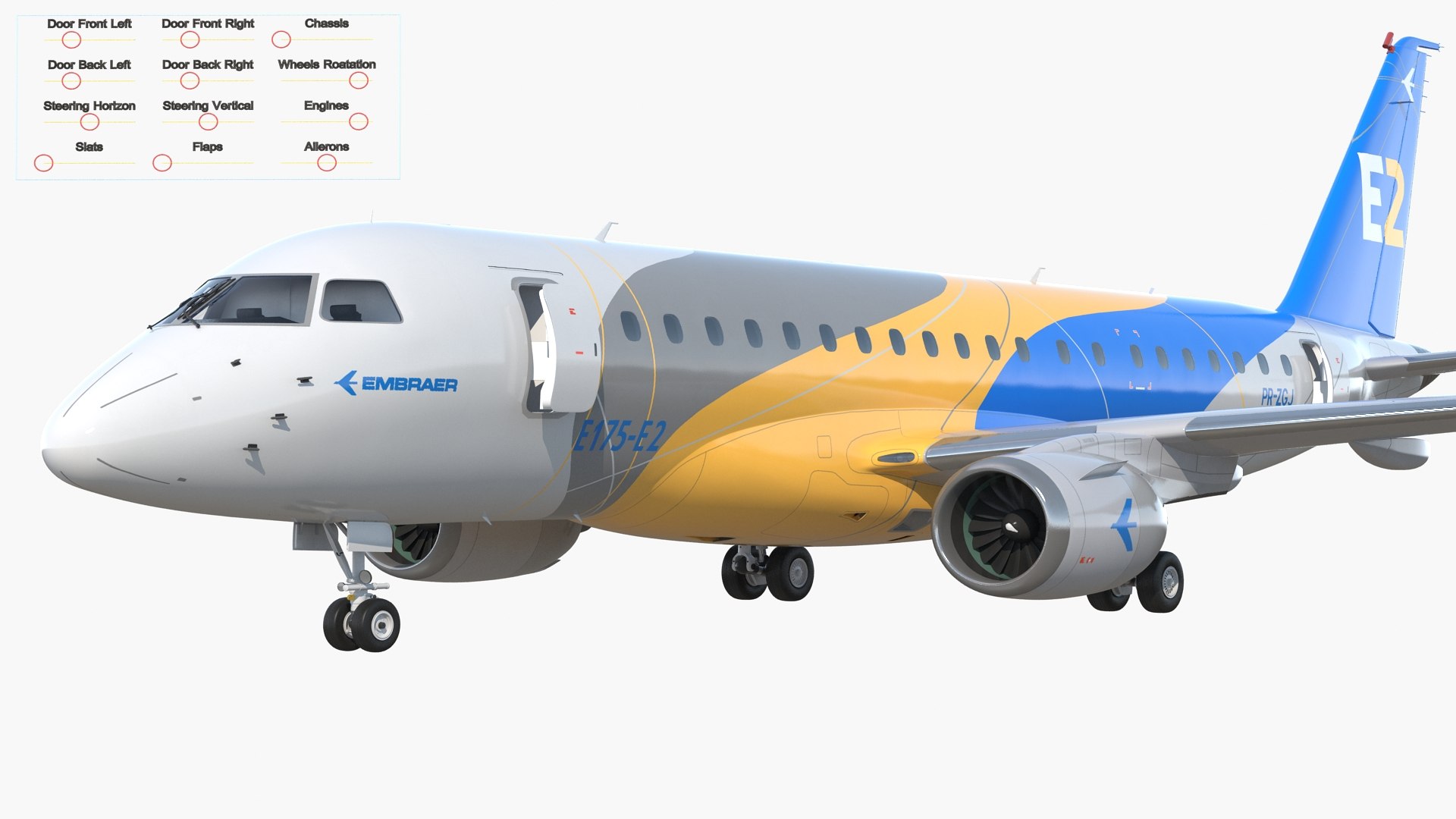 3D embraer e-jet e175-e2 jet - TurboSquid 1445889