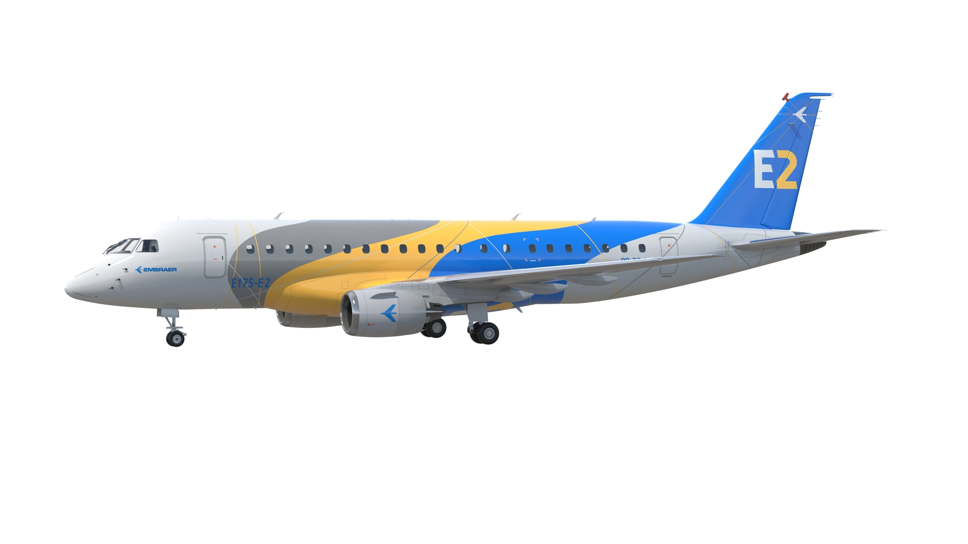 3D Embraer E-jet E175-e2 Jet - TurboSquid 1445889
