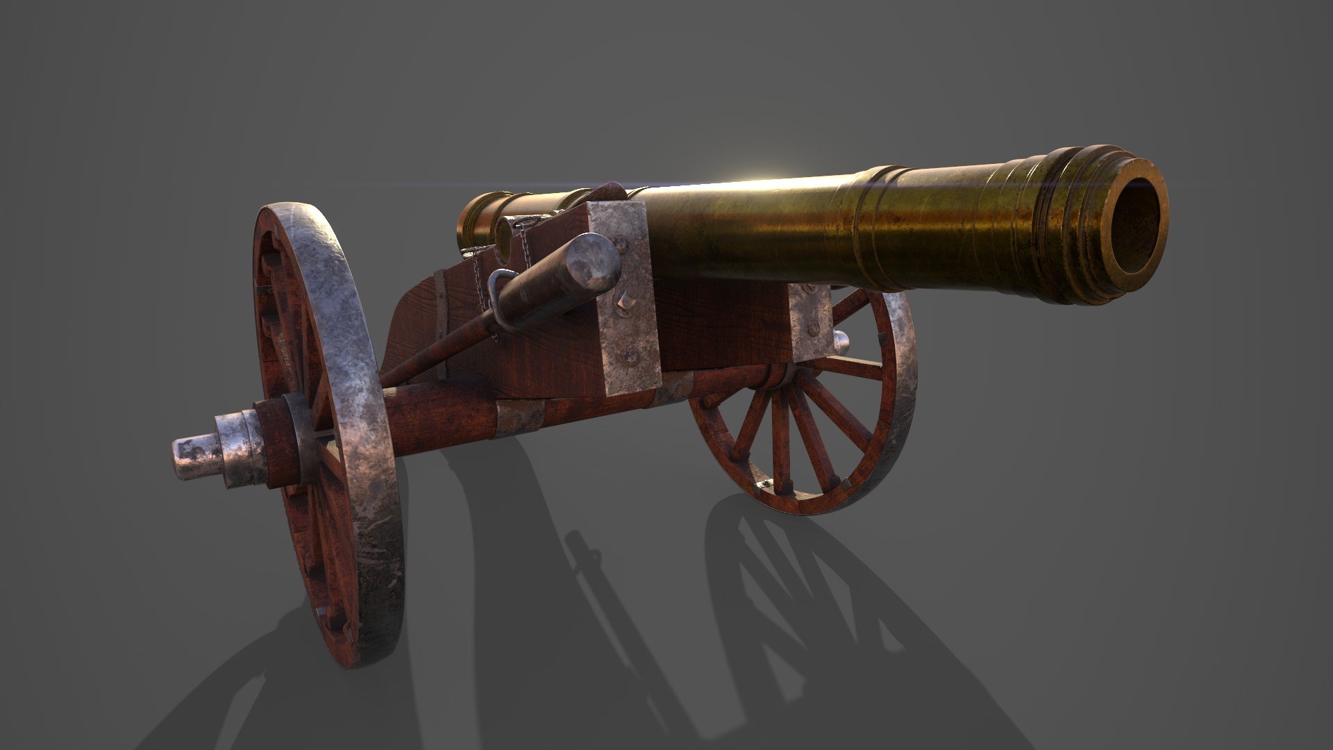 3D Field Cannon 3D Model - TurboSquid 1896559