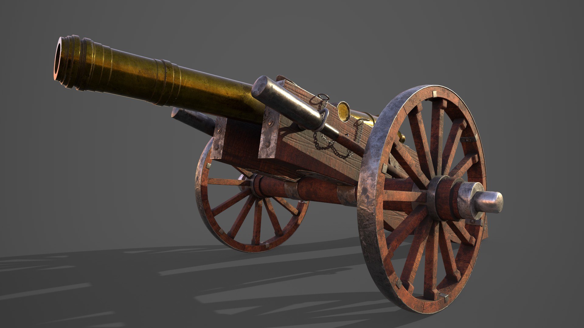 3D Field Cannon 3D Model - TurboSquid 1896559