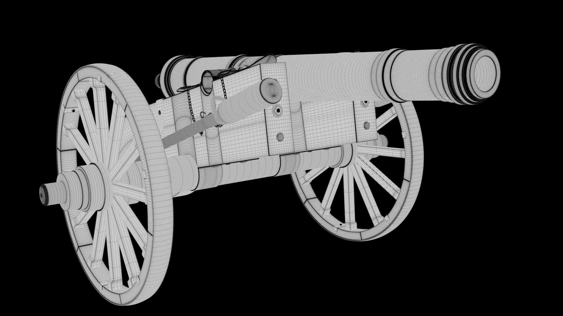 3D Field Cannon 3D Model - TurboSquid 1896559