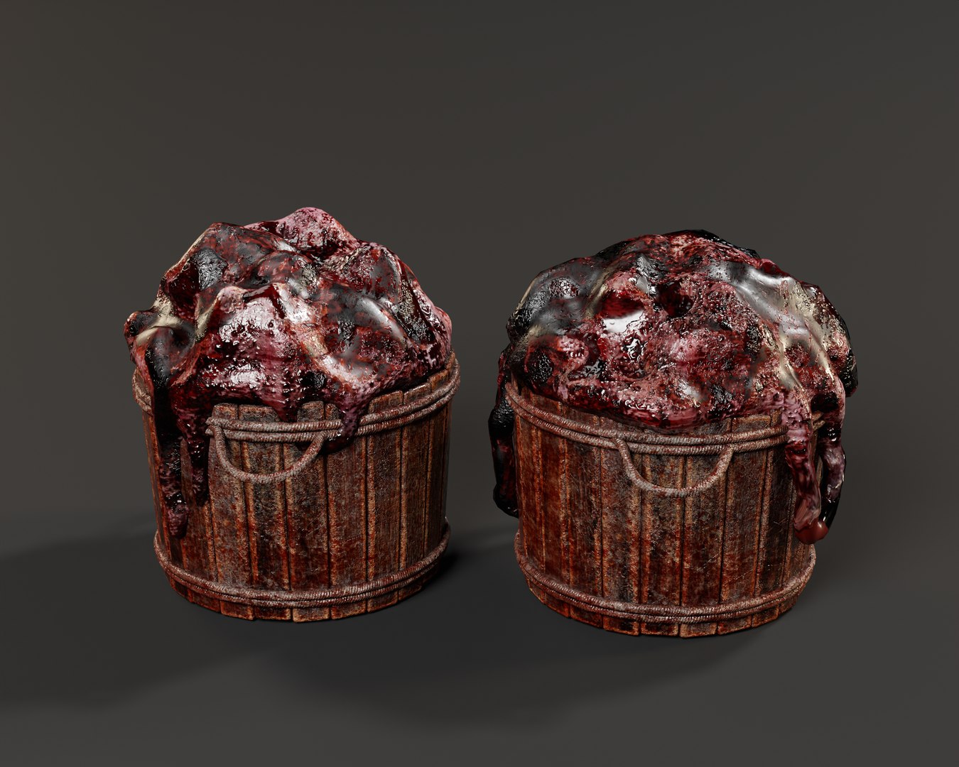 3D Creepy Buckets With Guts Model - TurboSquid 2357989