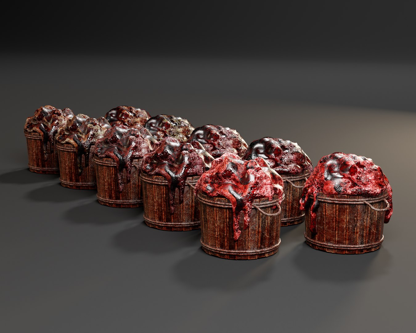 3D Creepy Buckets With Guts Model - TurboSquid 2357989