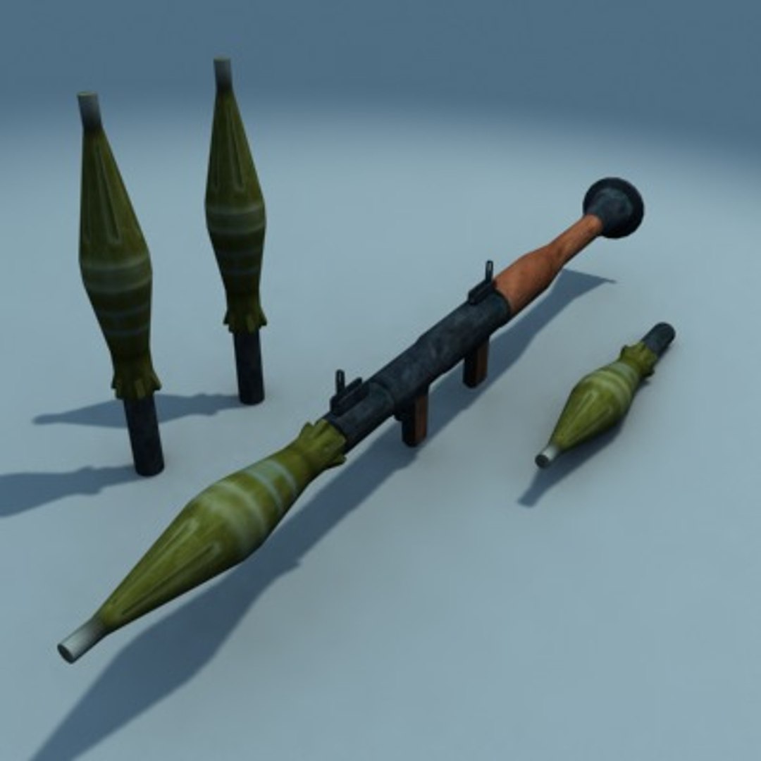rpg-7 rocket launcher 3d model