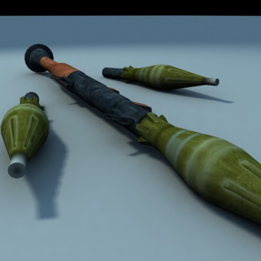 rpg-7 rocket launcher 3d model