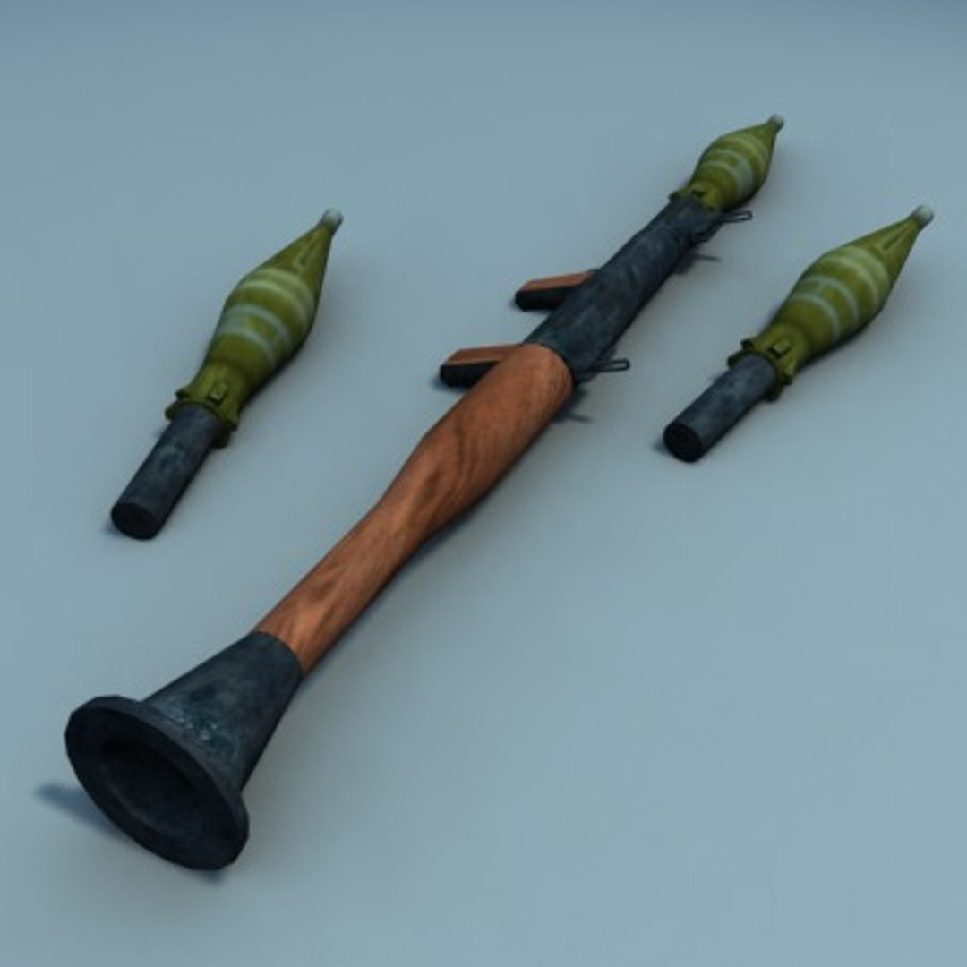 rpg-7 rocket launcher 3d model