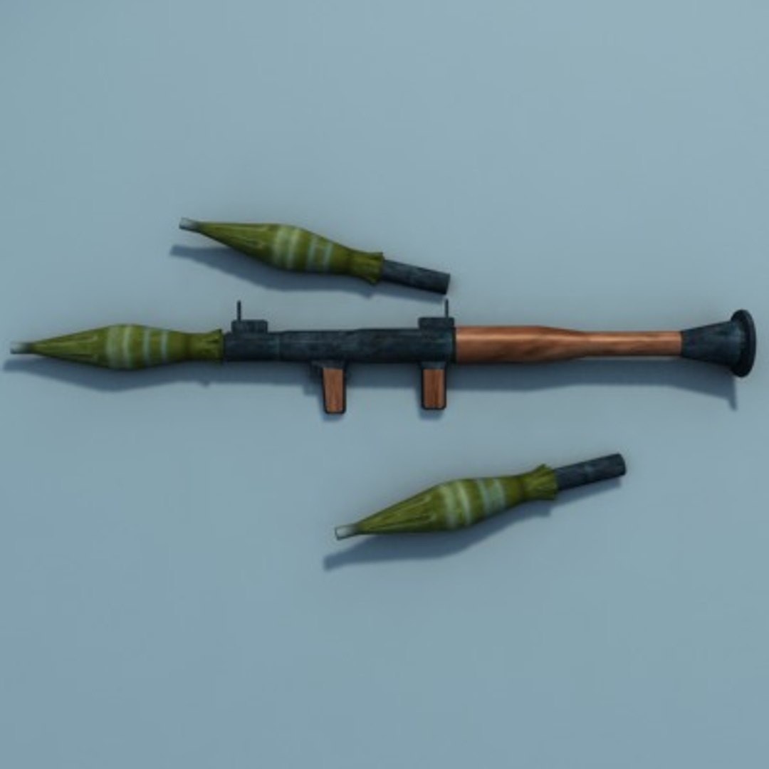rpg-7 rocket launcher 3d model