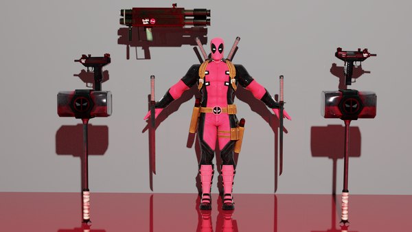3D Deadpool - TurboSquid 2028142