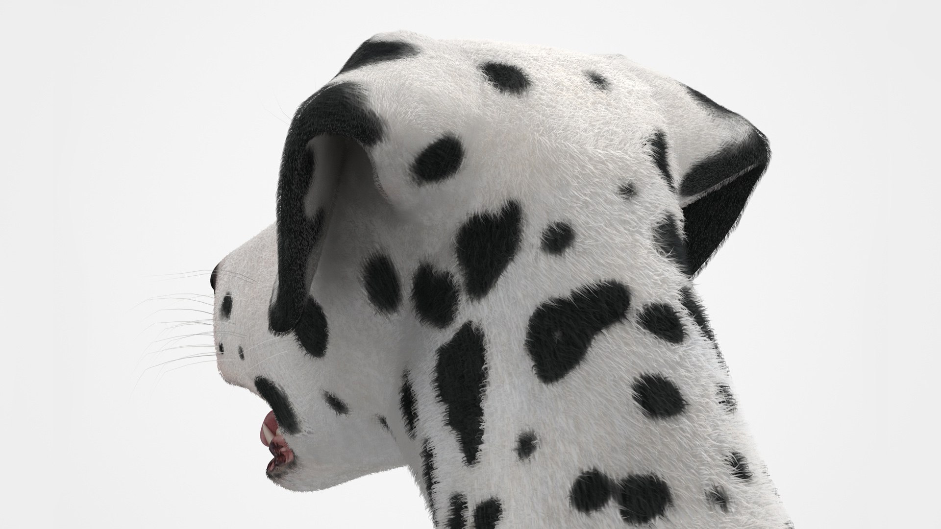 Spotted Standing Dalmatian Dog Fur 3D Model - TurboSquid 2234937