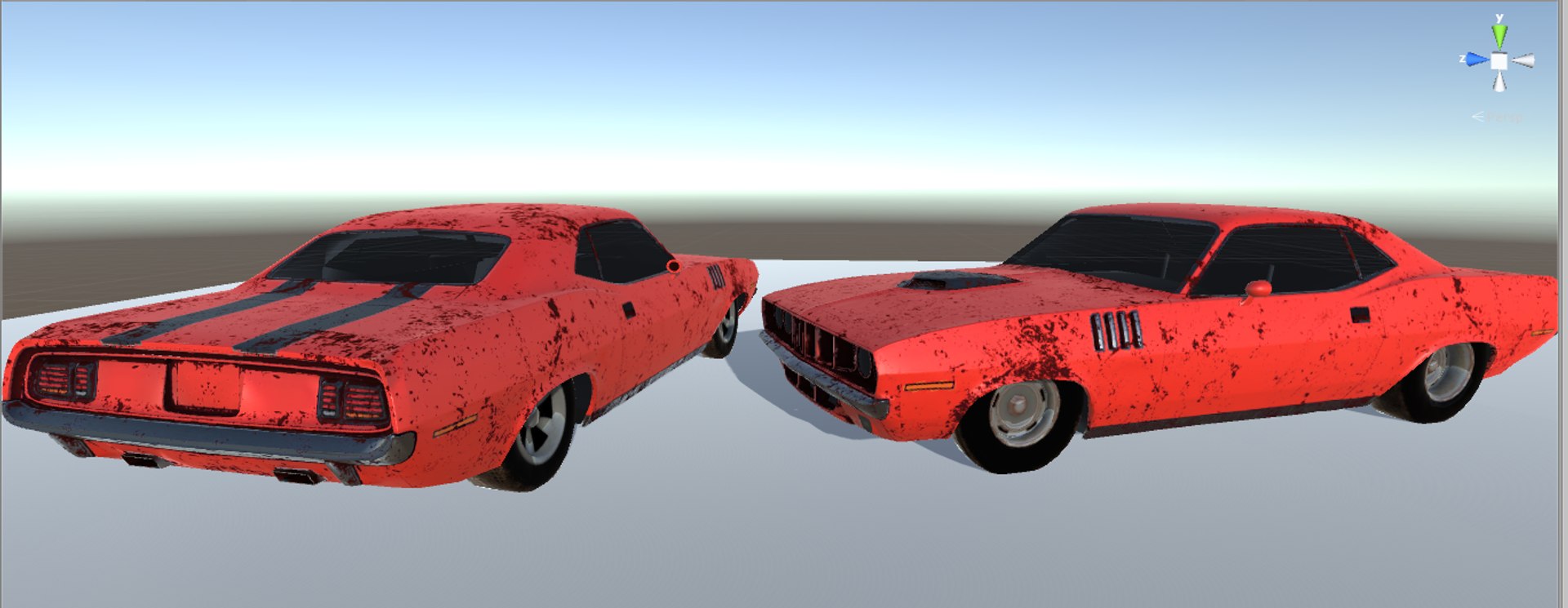 Free Muscle Car 3d Model