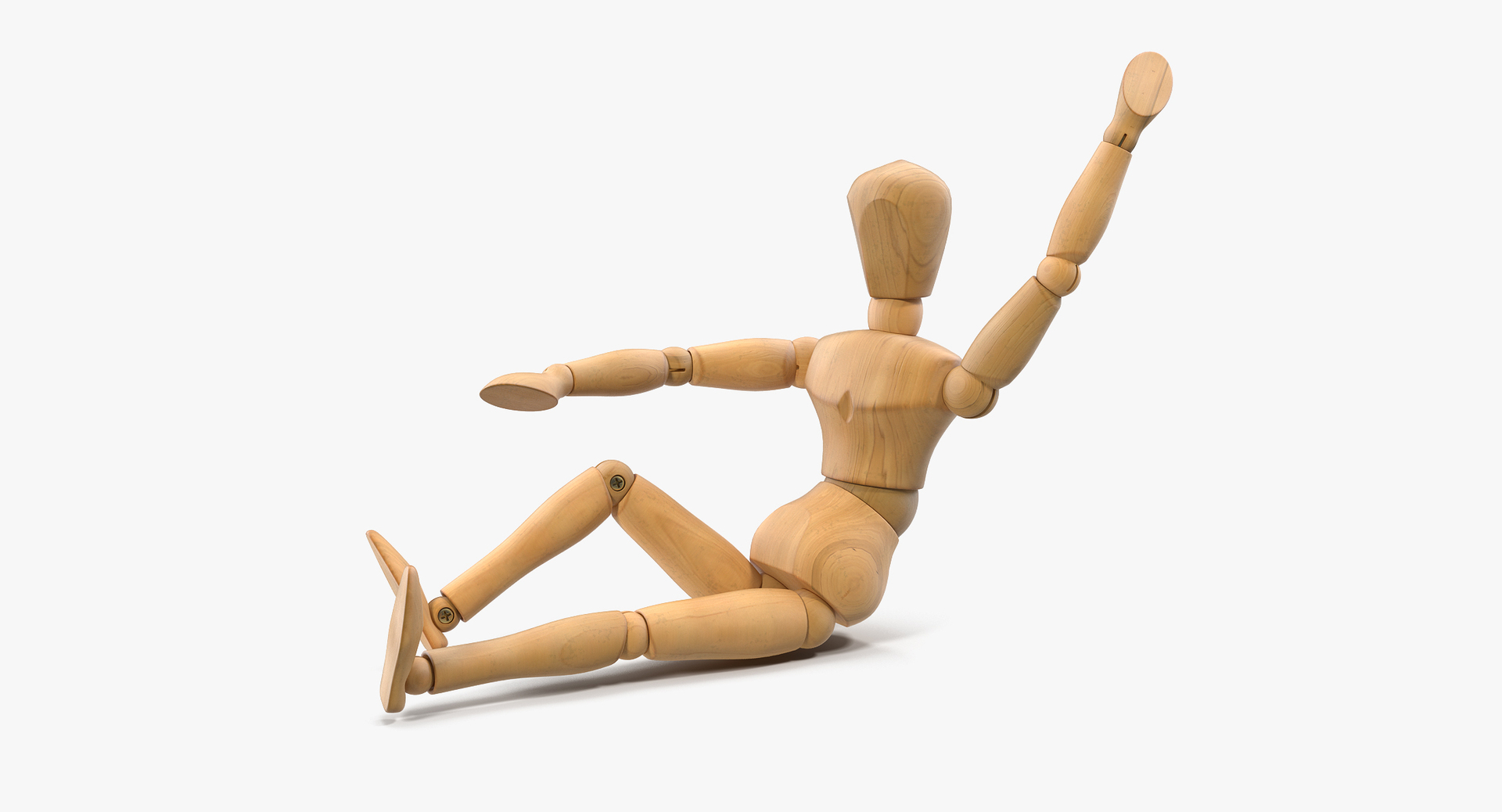 3D Wooden Dummy Toy Sitting Model - TurboSquid 1333540