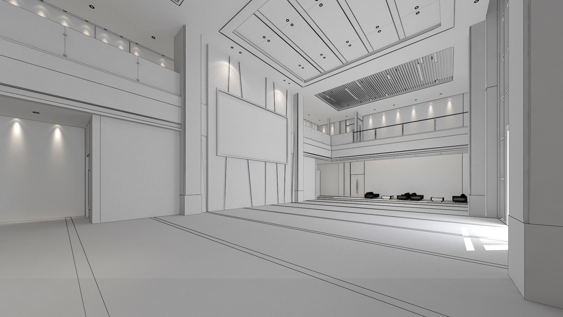 3D Modern Hall 32 - TurboSquid 2173304