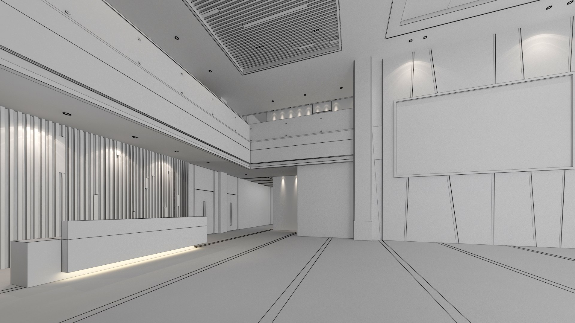 3D Modern Hall 32 - TurboSquid 2173304