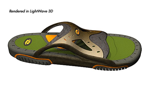 3d model of slide sandals