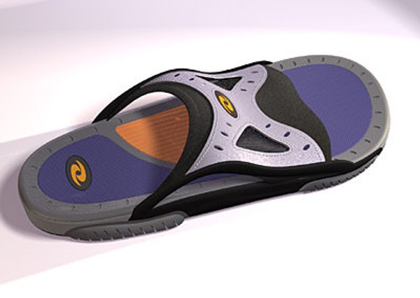 3d model of slide sandals