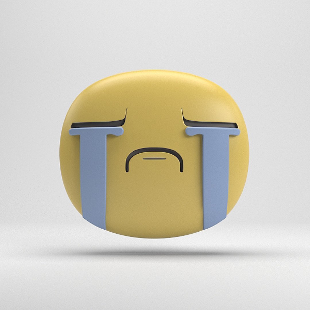 Facebook Crying Sticker 3D Model - TurboSquid 1293036