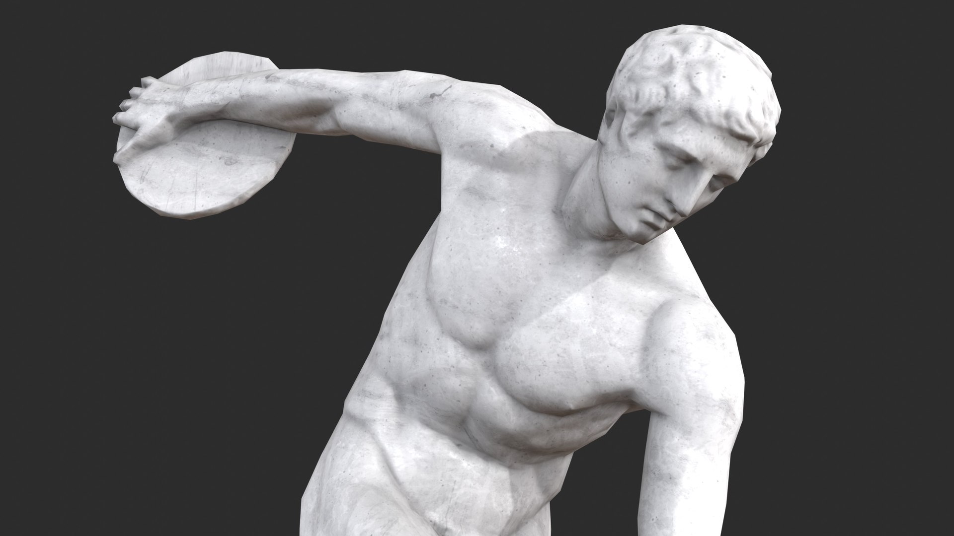 Discobolus Statue - Granite 3D Model - TurboSquid 1978022