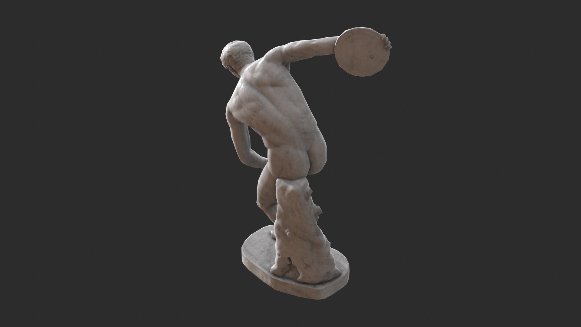 Discobolus Statue - Granite 3D Model - TurboSquid 1978022