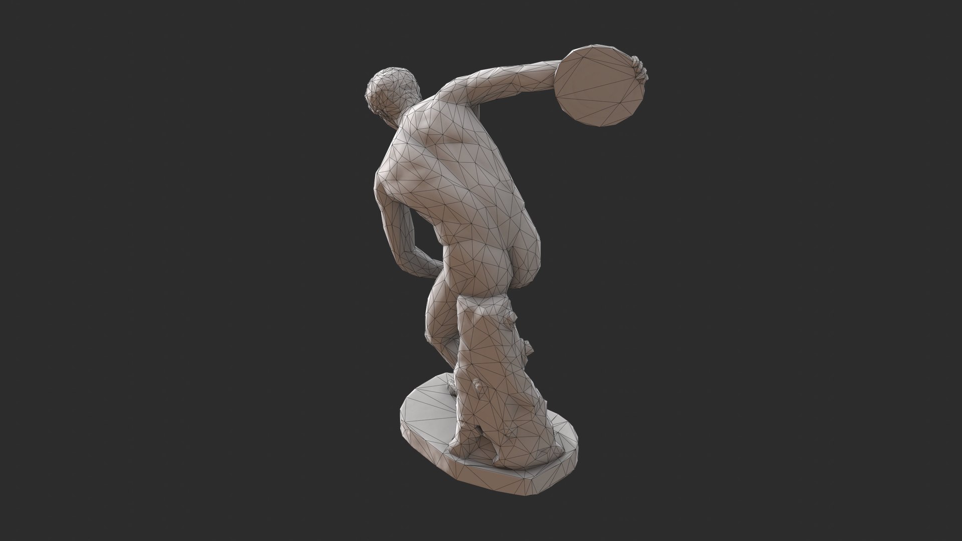 Discobolus Statue - Granite 3D Model - TurboSquid 1978022