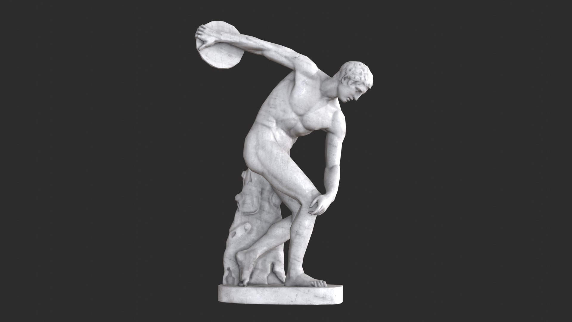 Discobolus Statue - Granite 3D Model - TurboSquid 1978022