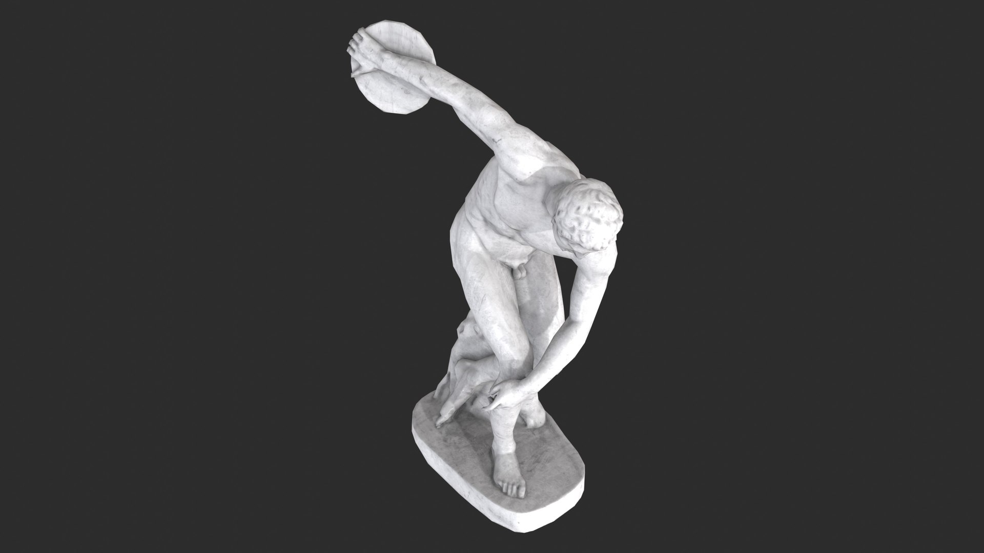 Discobolus Statue - Granite 3D Model - TurboSquid 1978022
