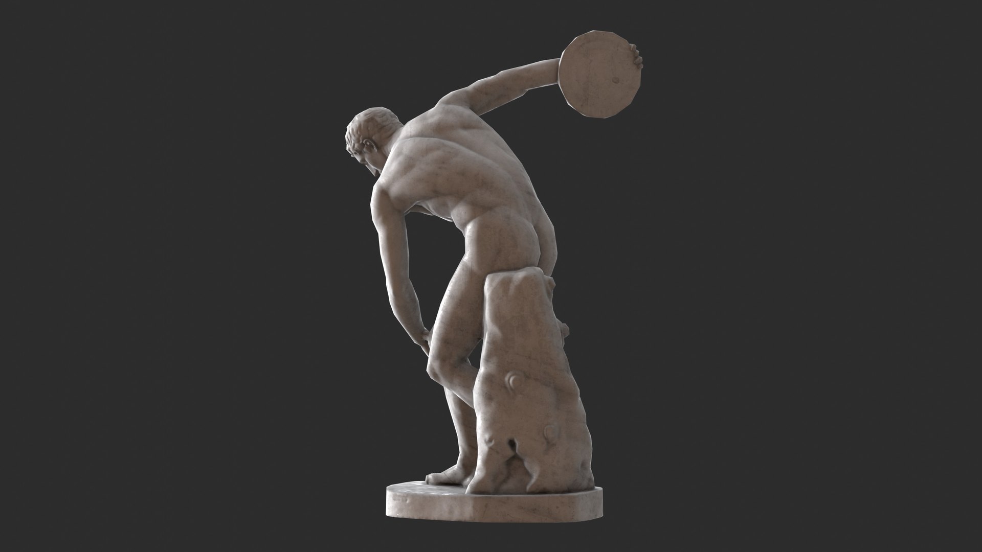 Discobolus Statue - Granite 3D Model - TurboSquid 1978022