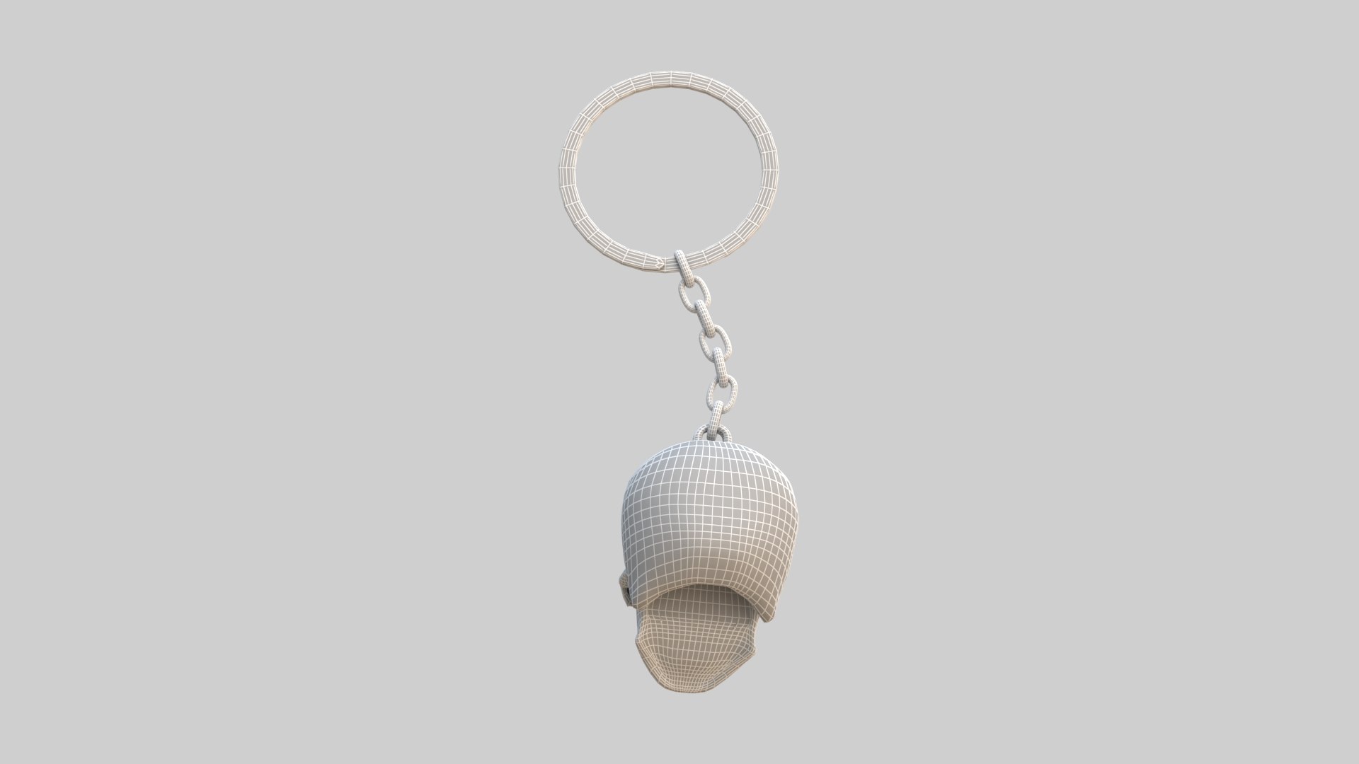 Human Skull Keychain Silver 3D Model - TurboSquid 2342986