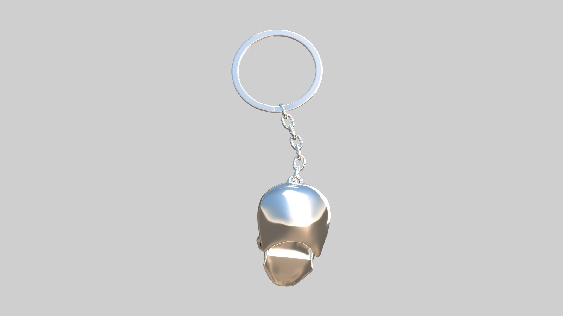 Human Skull Keychain Silver 3D Model - TurboSquid 2342986