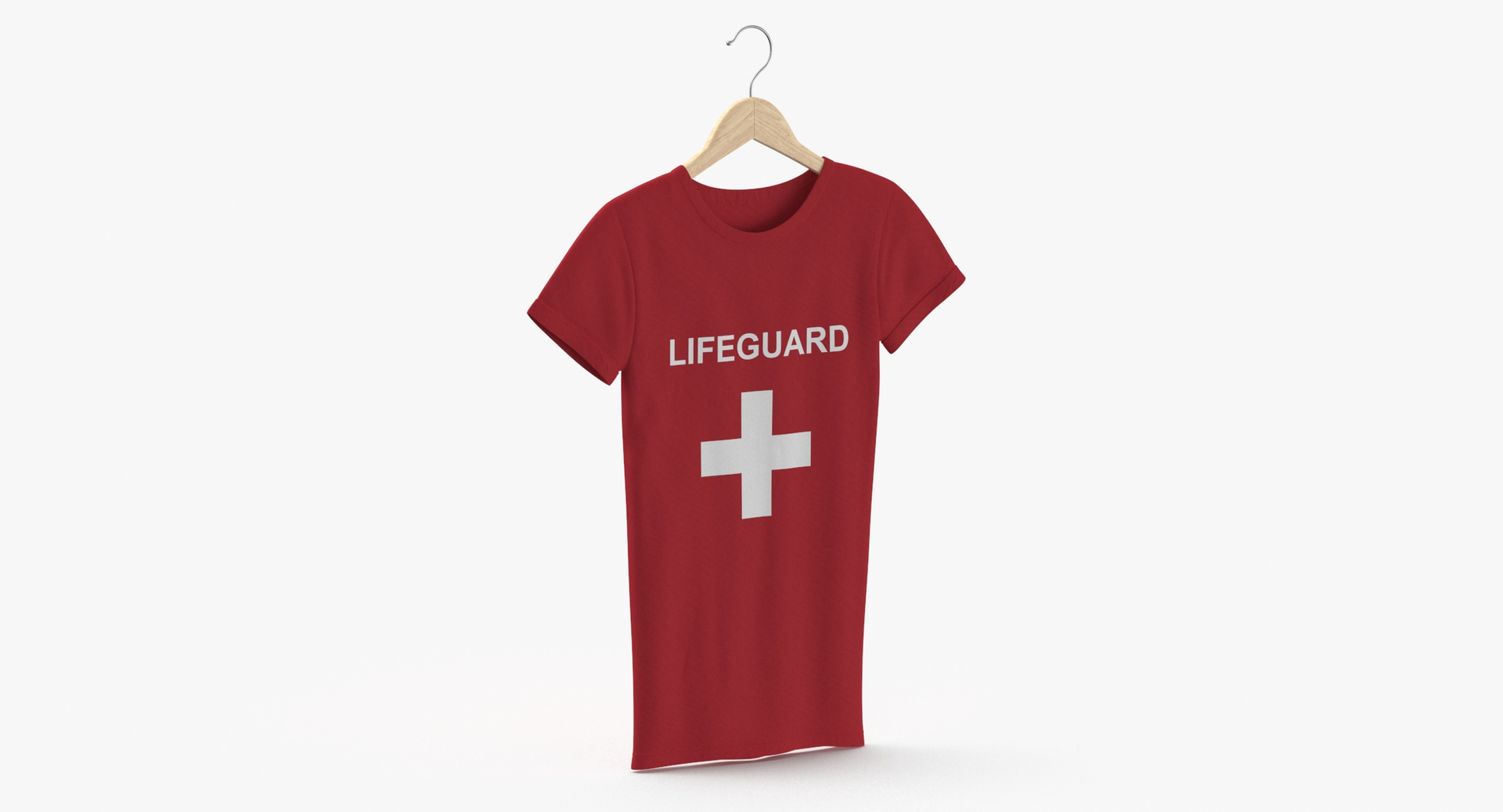 3D model Female Crew Neck Hanging Red Lifeguard 02 - TurboSquid 1748853