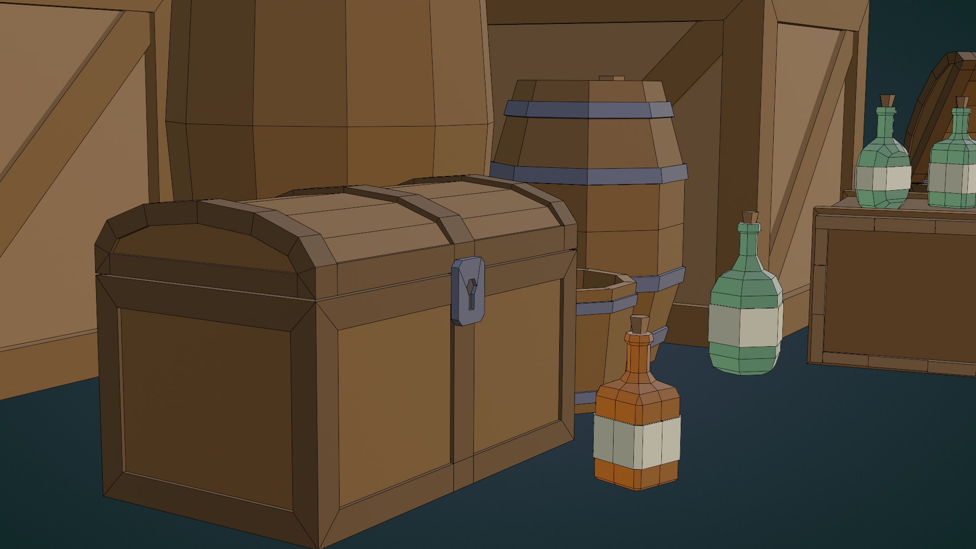 Low Poly Storage Container Pack Model - TurboSquid 1905026