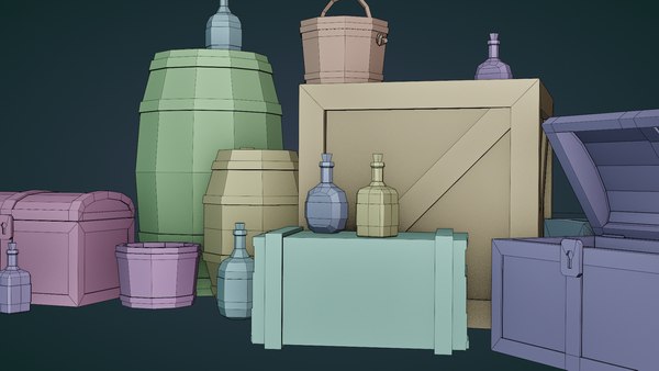 Low Poly Storage Container Pack model - TurboSquid 1905026