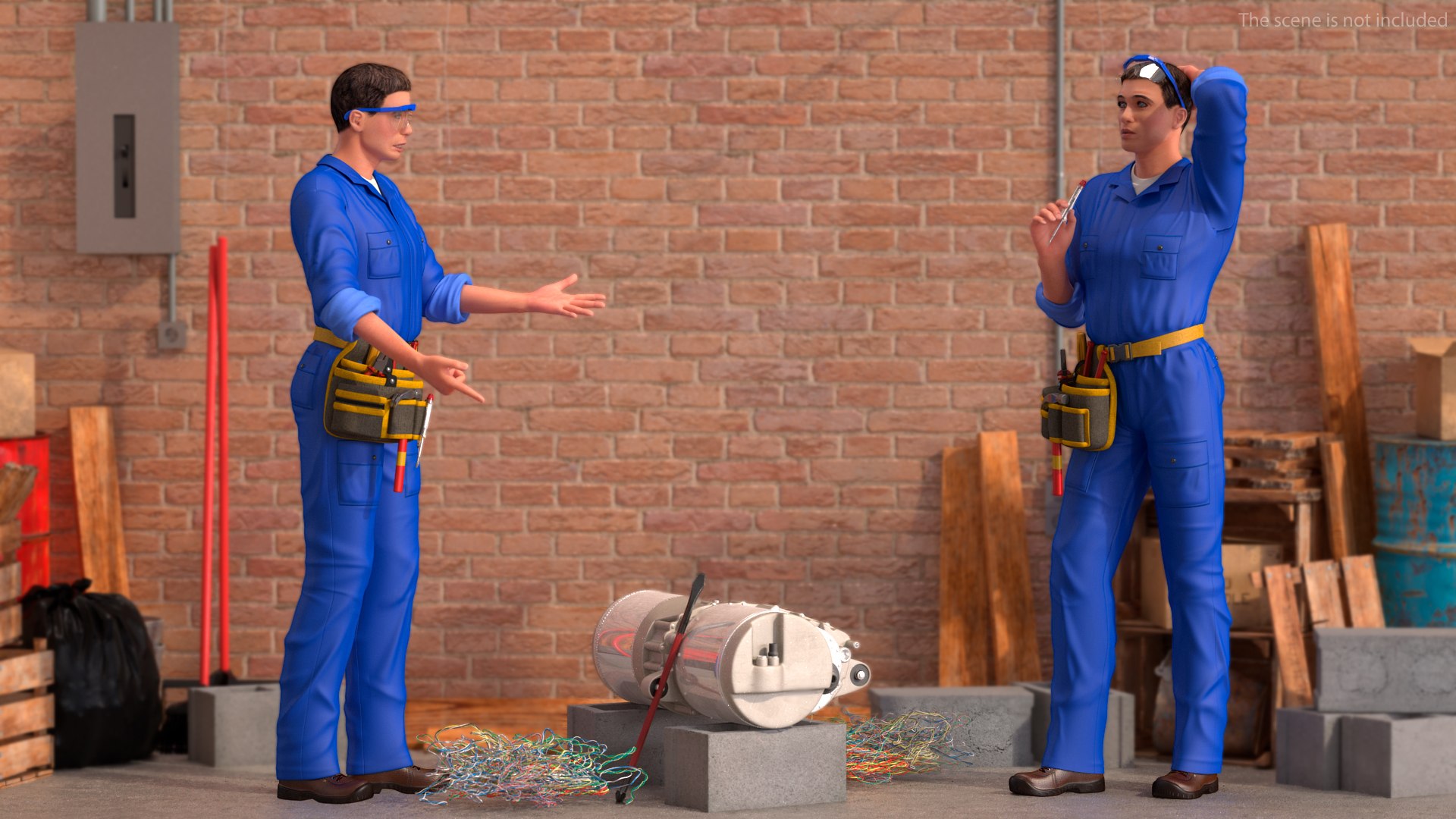 Electrician rigged electric 3D model - TurboSquid 1602885