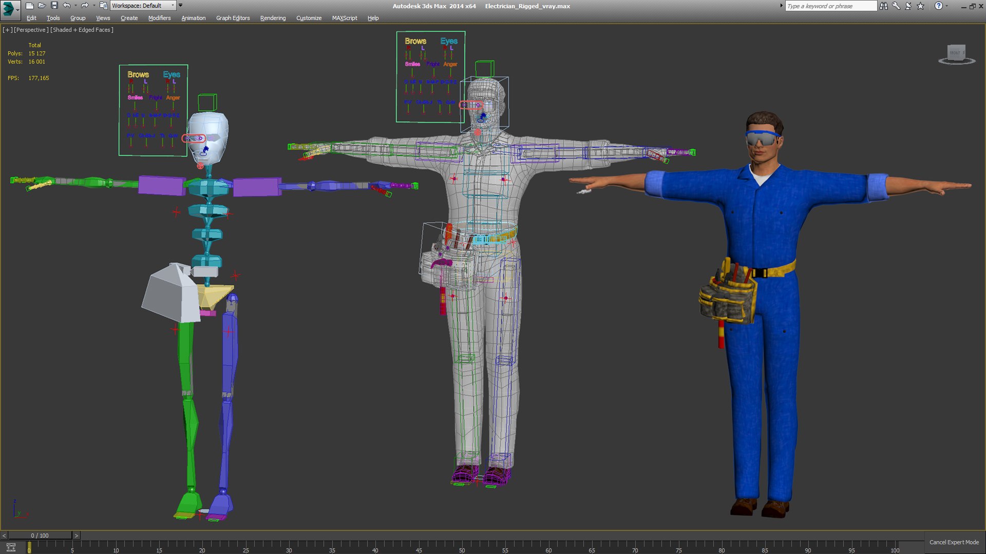 Electrician rigged electric 3D model - TurboSquid 1602885