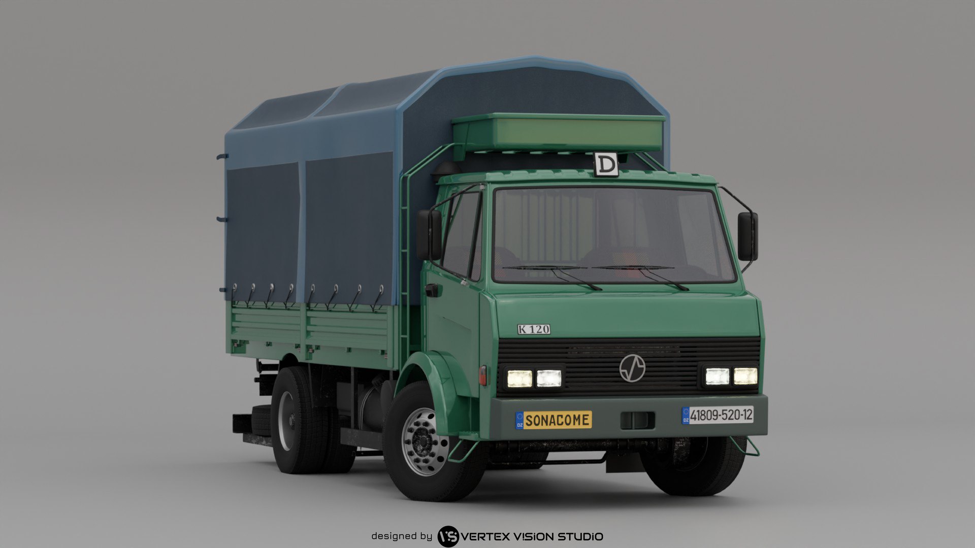 3D SNVI Sonacome K120 Truck 3D Model - TurboSquid 2295133