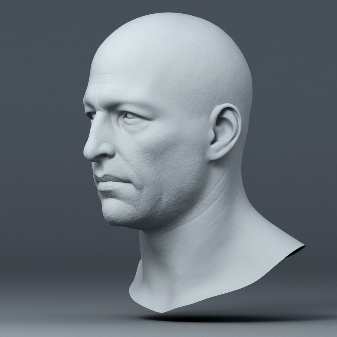 Realistic Male Head Model - TurboSquid 1369307