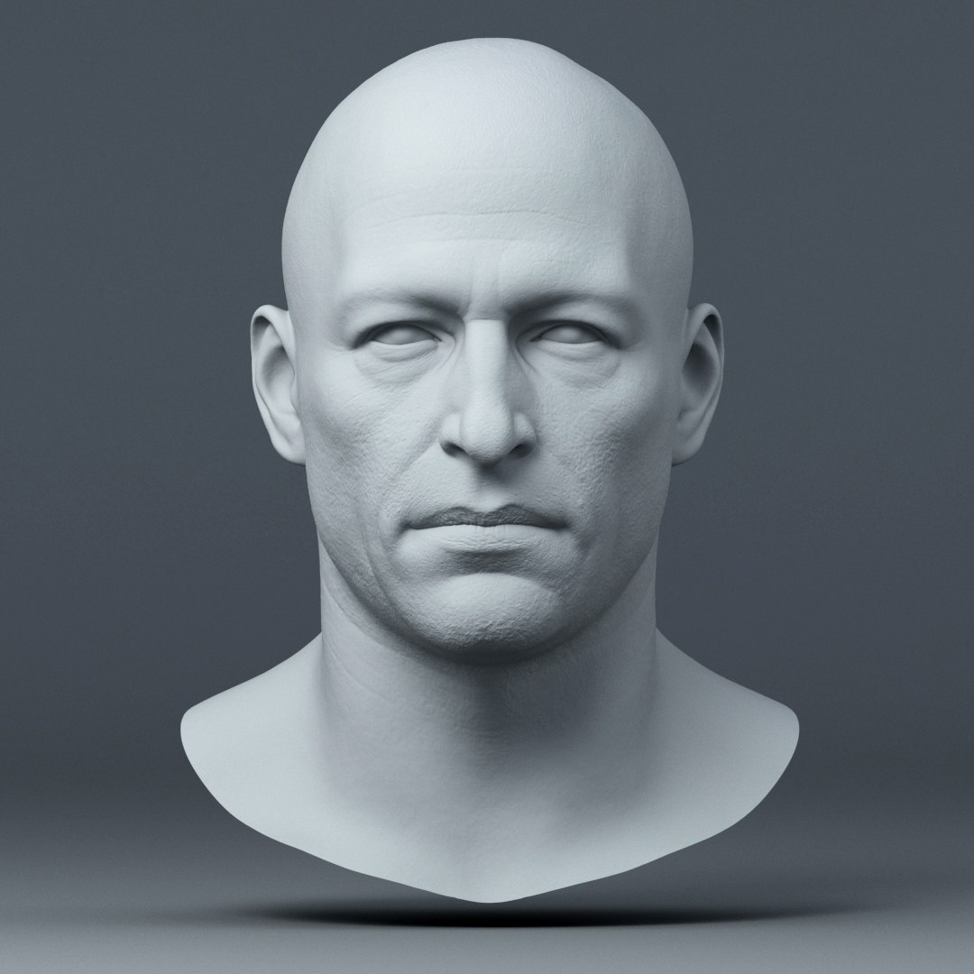 Realistic Male Head Model - TurboSquid 1369307