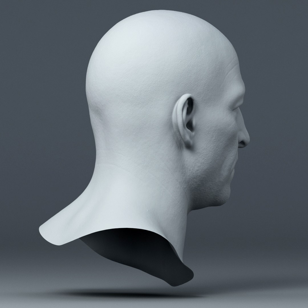 Realistic Male Head Model - TurboSquid 1369307