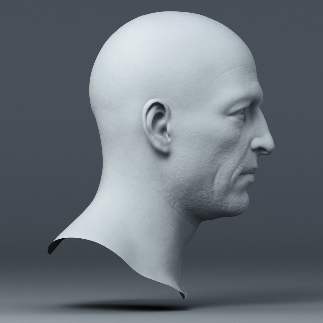 Realistic Male Head Model - TurboSquid 1369307