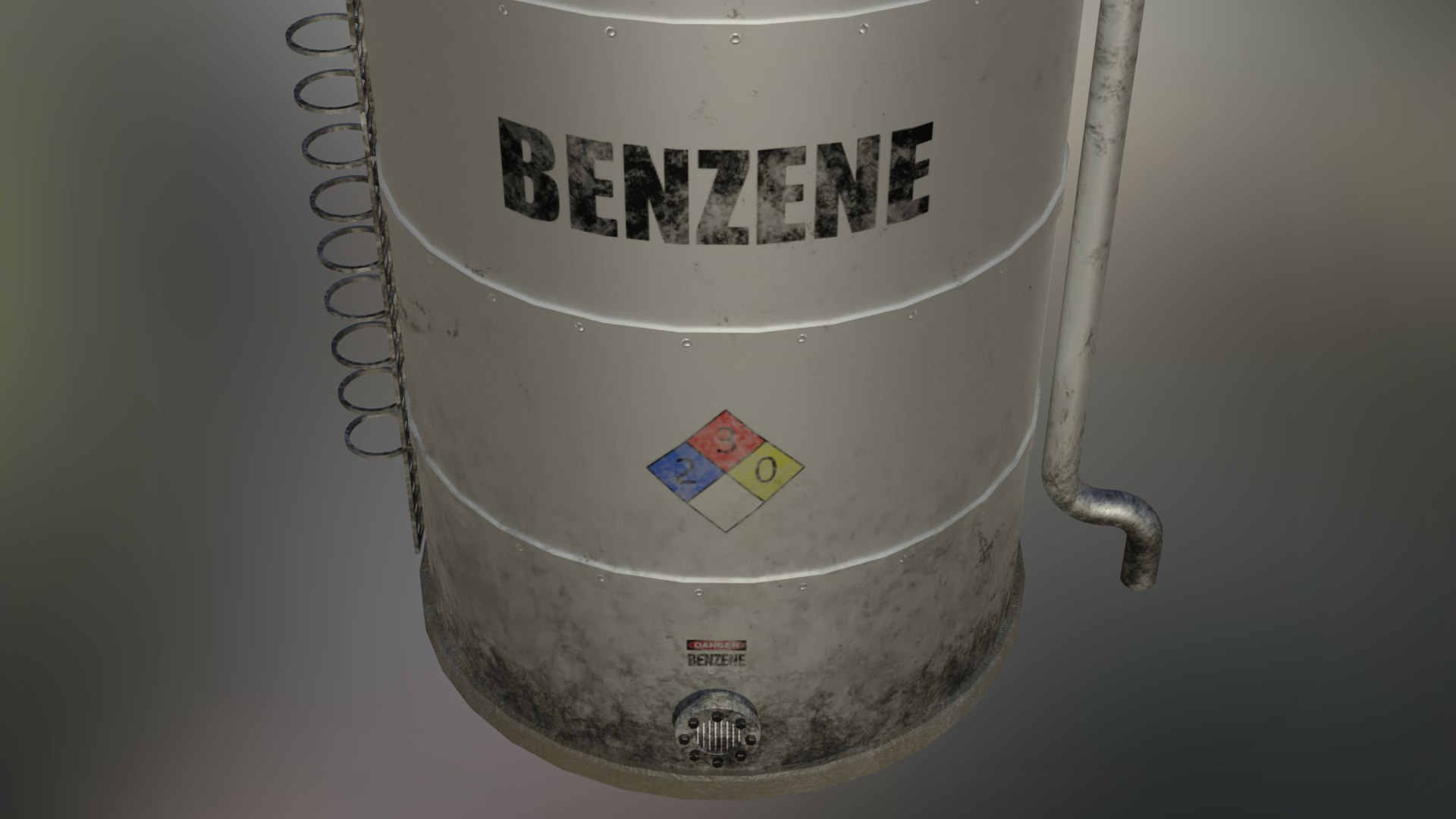 Industrial Benzene Storage Tank 3D Model - TurboSquid 1806809