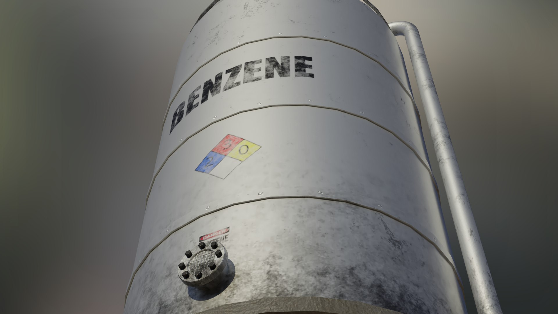 Industrial Benzene Storage Tank 3D Model - TurboSquid 1806809